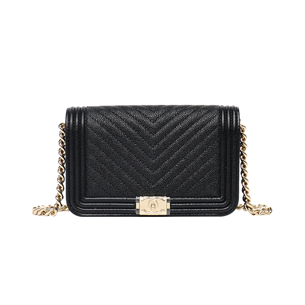 Chanel - Boy WOC Chevron Black AP2205